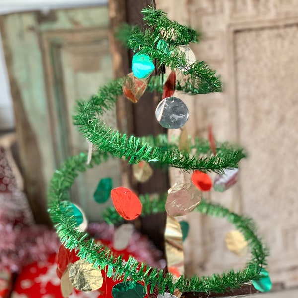 Tinsel Tree - Etsy