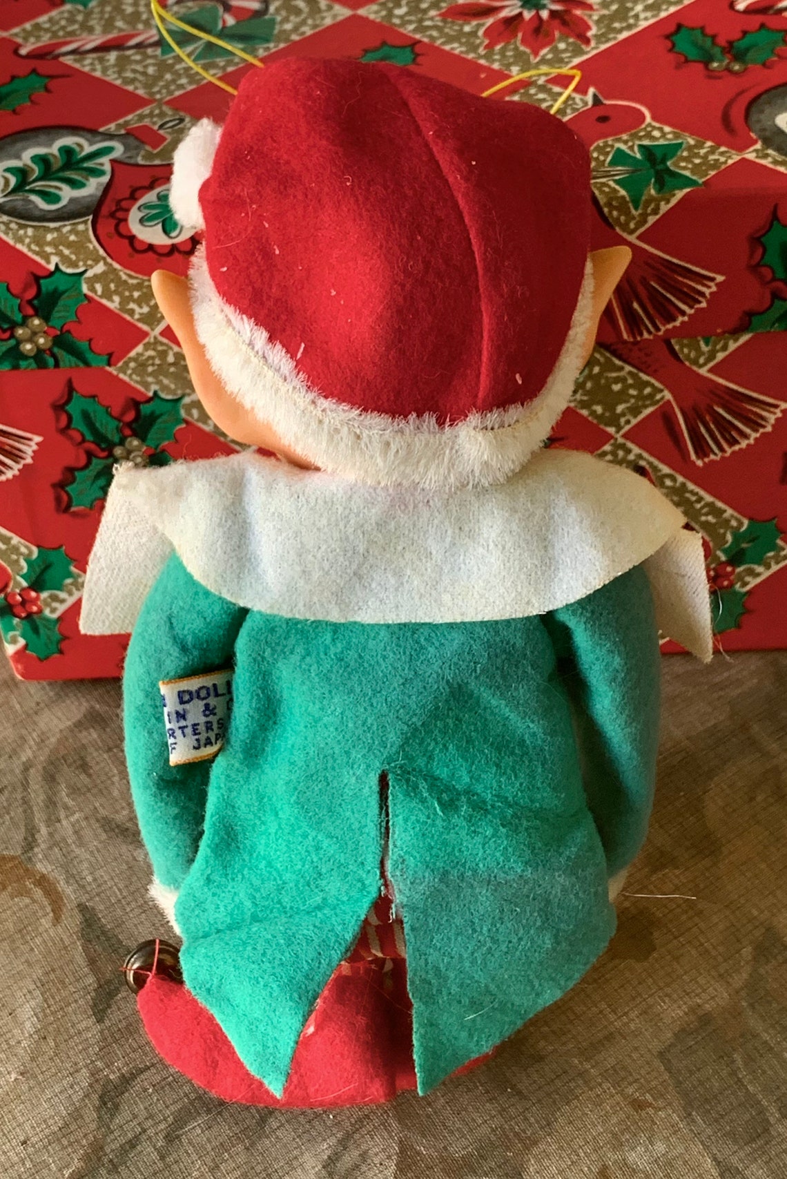 Vintage Tuxedo Knee Hugger Elf Retro Shelf Sitter in Santa - Etsy