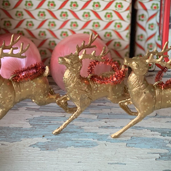 Gold Reindeer - Etsy