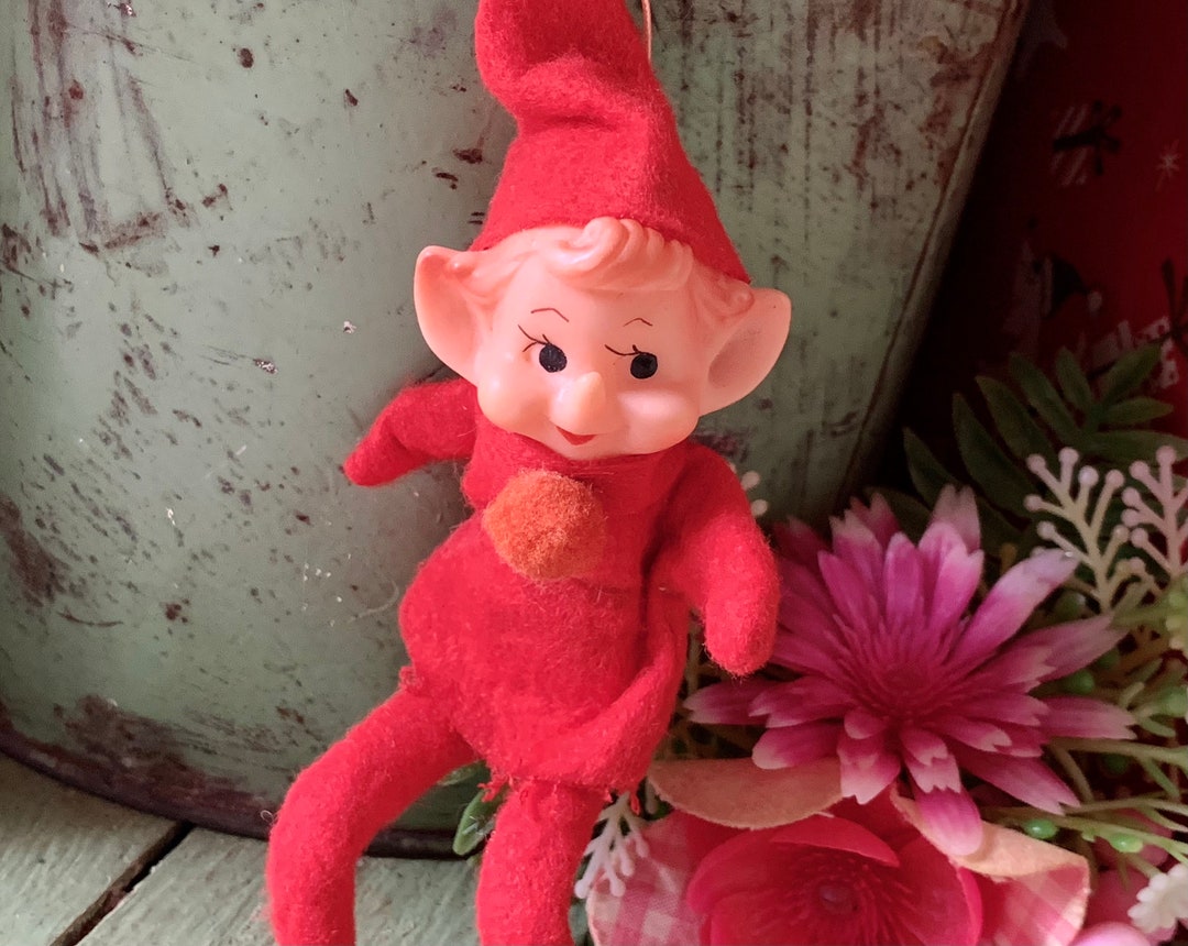 Vintage Mini Elf Retro Little Christmas Pixie Ornament 5.5 Inch Tall - Etsy