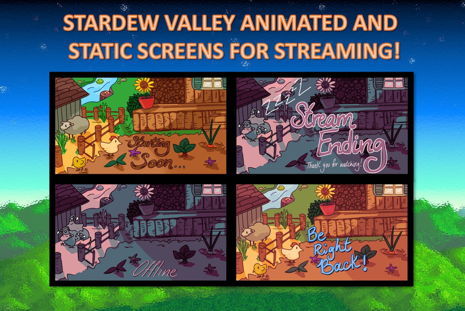 STARDEW VALLEY Inspired Animated Twitch Screen Bundle! | Be Right Back ...