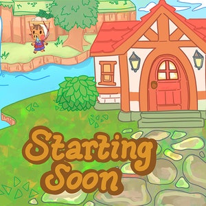 Animal Crossing Inspired Animated Twitch Starting Soon Screen ACNH - Etsy