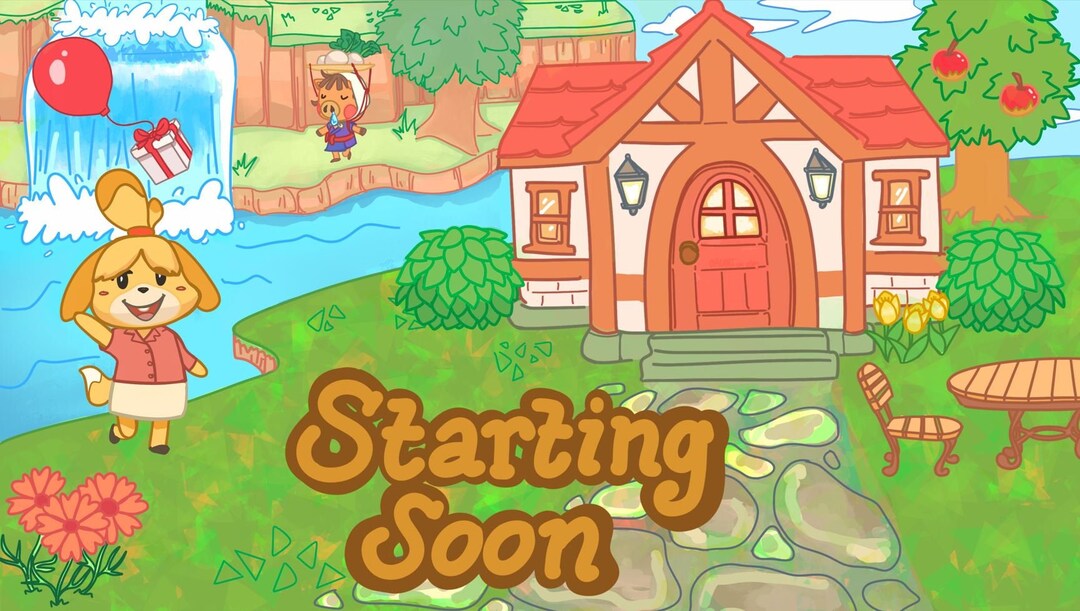 Animal Crossing Inspired Animated Twitch Starting Soon Screen! ACNH - Etsy