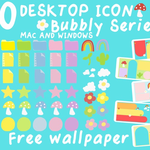 25 Cute Desktop Folder Icons for MAC and WINDOWS Desktop - Etsy