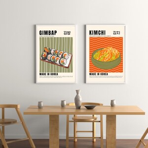 Korean Food Posters Set of 6 | Korea Colorful Food Prints | Digital ...