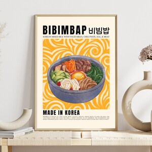 Korean Food Posters Set of 6 | Korea Colorful Food Prints | Digital ...