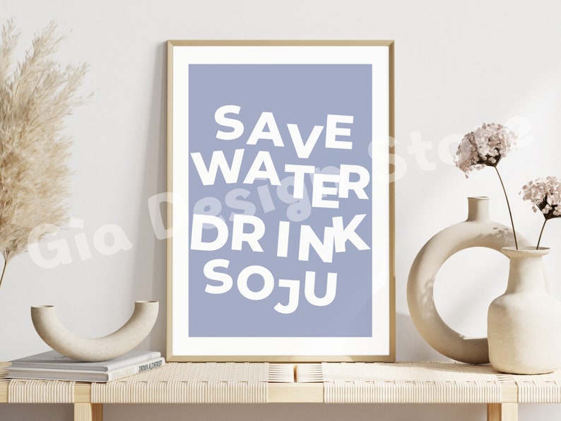 Korean Soju Poster | Korean Colorful Food Prints | Digital Download ...