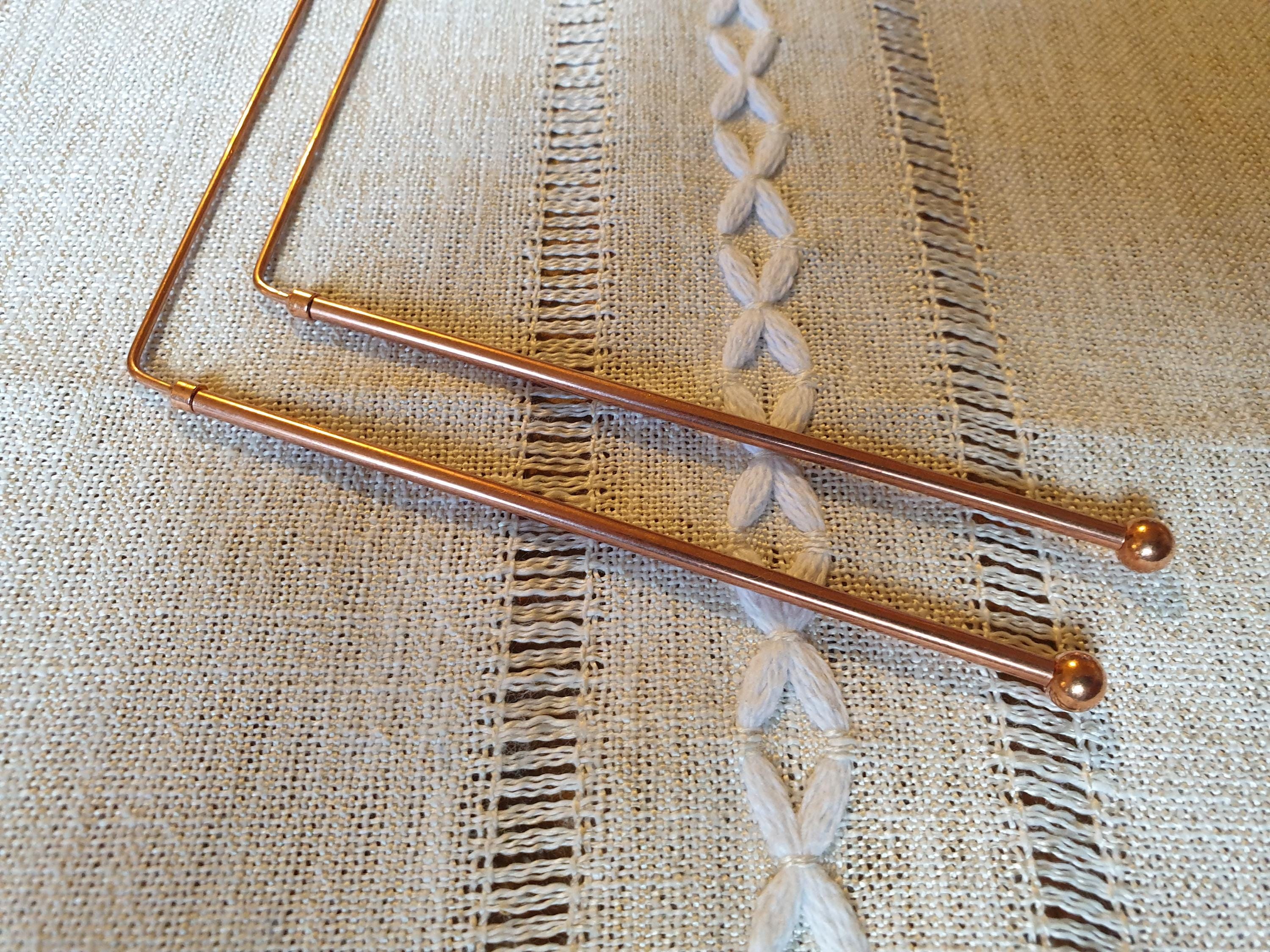 Pure Solid Copper Divining Dowsing Rods With Swivel Handles - Two Ball ...