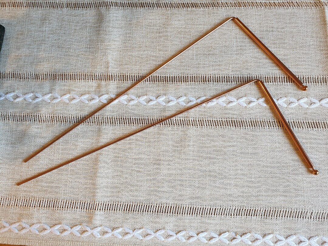 Traditional Longer Pure Solid Copper Divining Dowsing Rods With Swivel ...