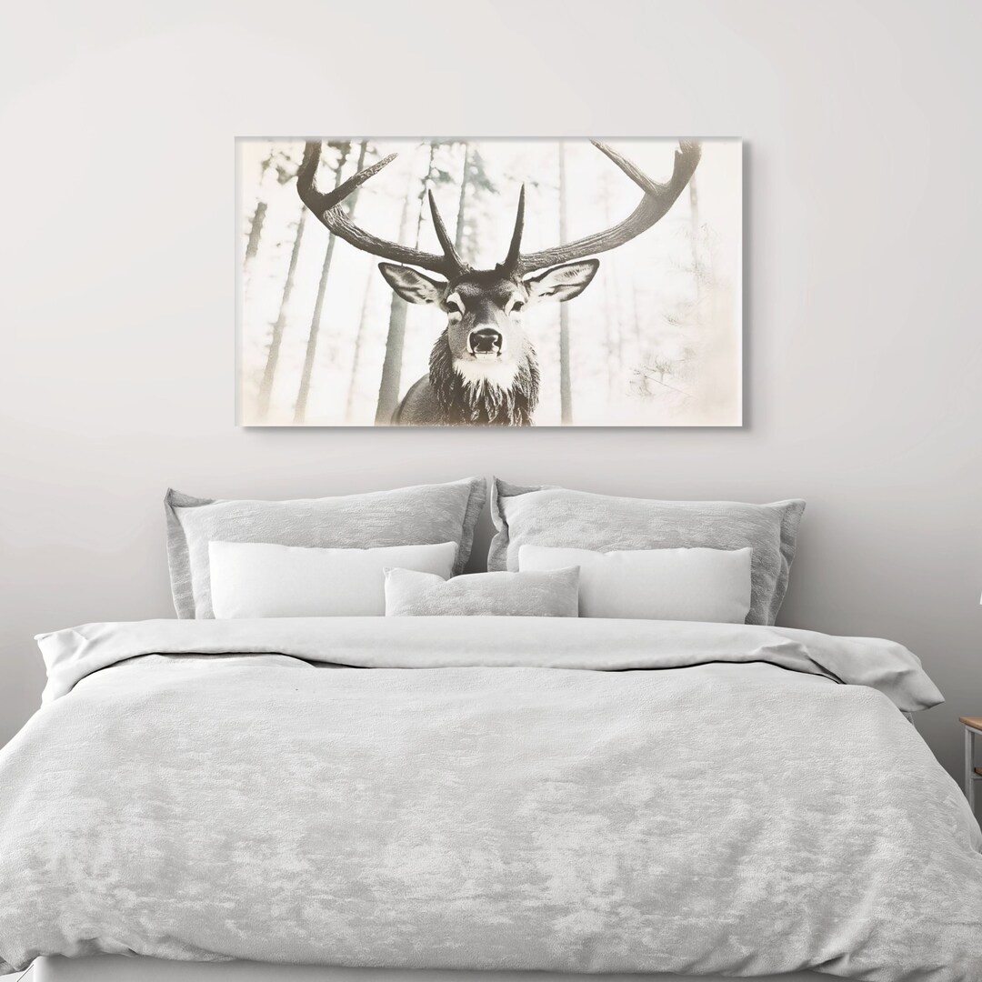 Black and White Deer Photography, Timeless Wildlife Wall Artwork on ...