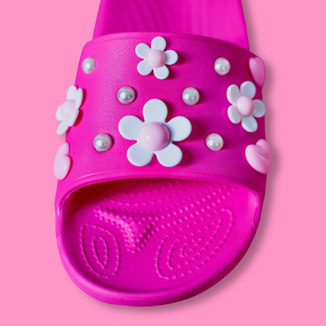 Pink Daisy Shoe Charms, Daisy Flower Shoe Charm Accessories, Flower ...