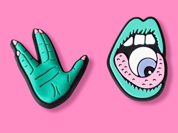Alien Hand Crocs Charms Alien Jibbitz Mouth/eye Crocs - Etsy