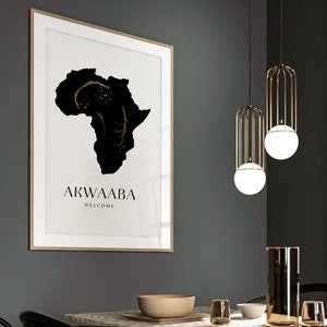 Ghana Akwaaba Wall Art | African Wall Art Print | Ghana Wall Art ...