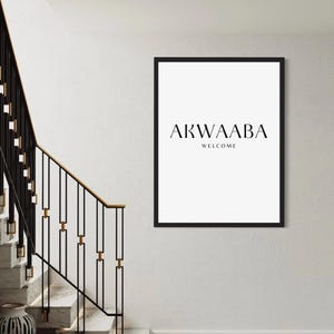 Akwaaba African Wall Art Print | Ghana Art | Ghana Poster | Ghanaian ...