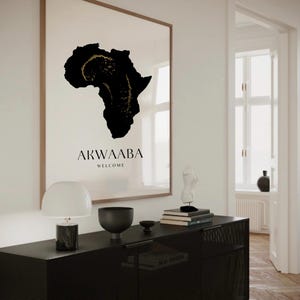 Ghana Akwaaba Wall Art | African Wall Art Print | Ghana Wall Art ...