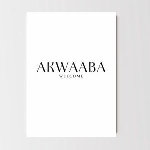 Akwaaba African Wall Art Print | Ghana Art | Ghana Poster | Ghanaian ...
