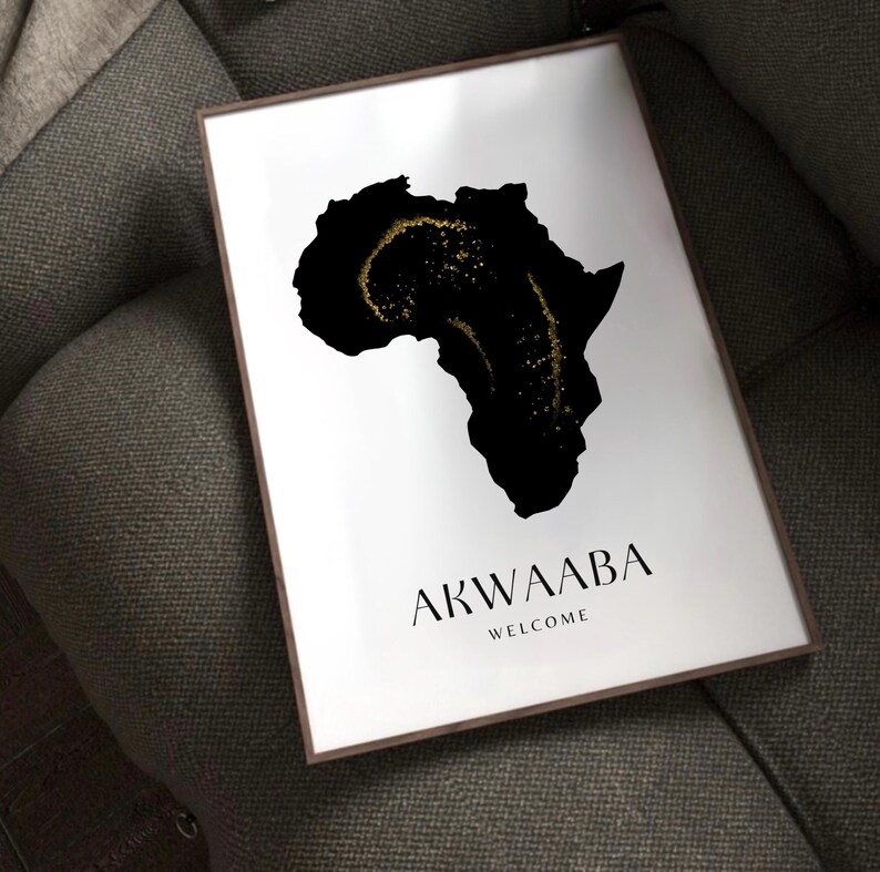 Ghana Akwaaba Wall Art | African Wall Art Print | Ghana Wall Art ...