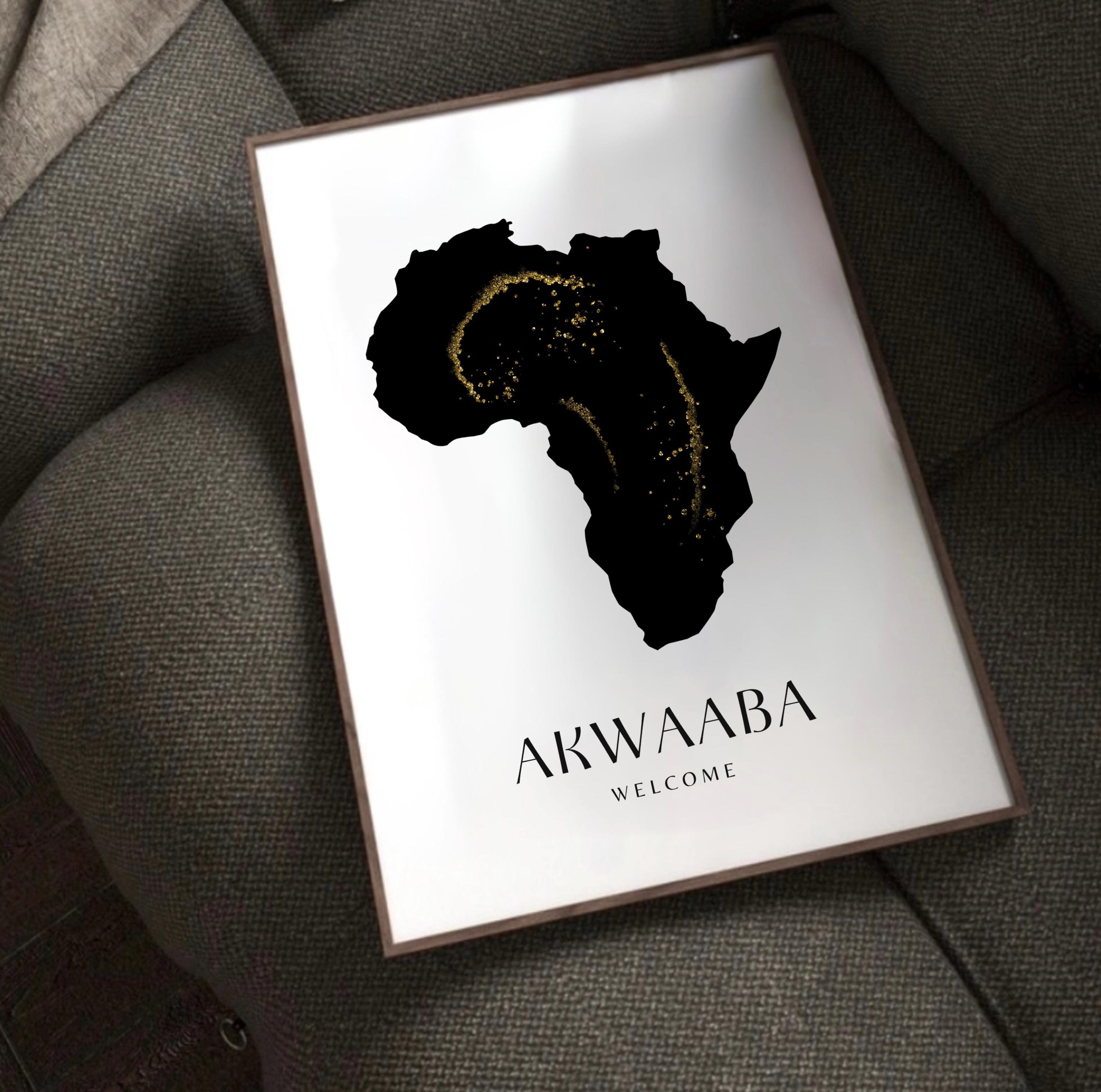 Ghana Akwaaba Wall Art | African Wall Art Print | Ghana Wall Art ...