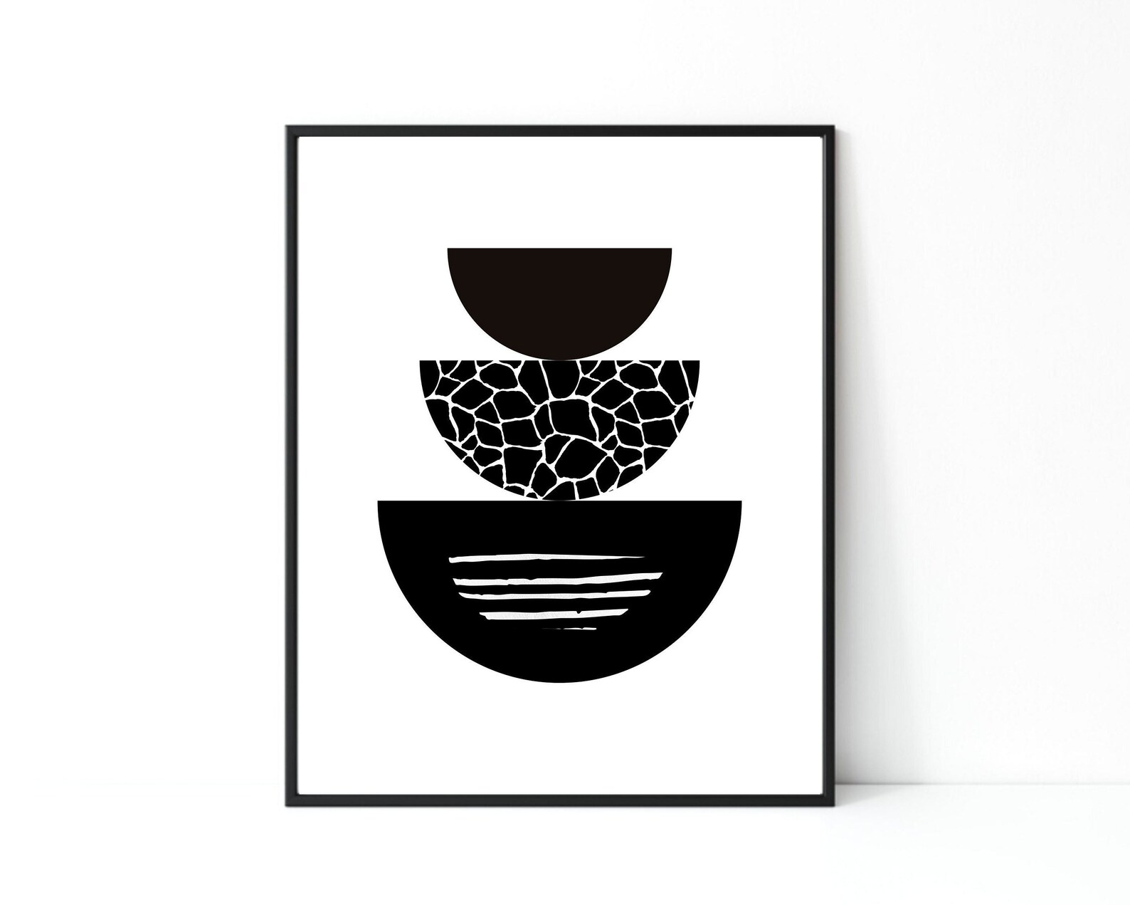 Abstract Afro Half Circles Wall Art | Afro Boho Wall Art | African Wall ...