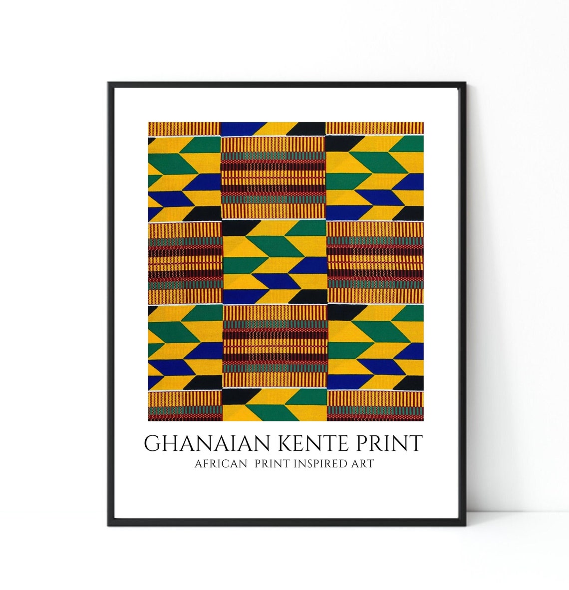 Ghanaian Kente Print Geometric Wall Art African Print Wall Art African ...