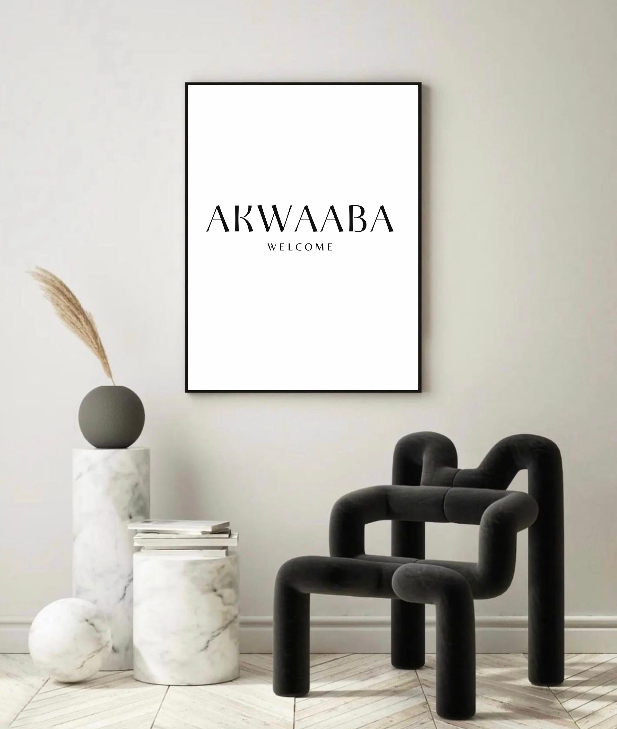 Akwaaba Ghanaian Twi Print African Wall Art Welcome Home Decor ...