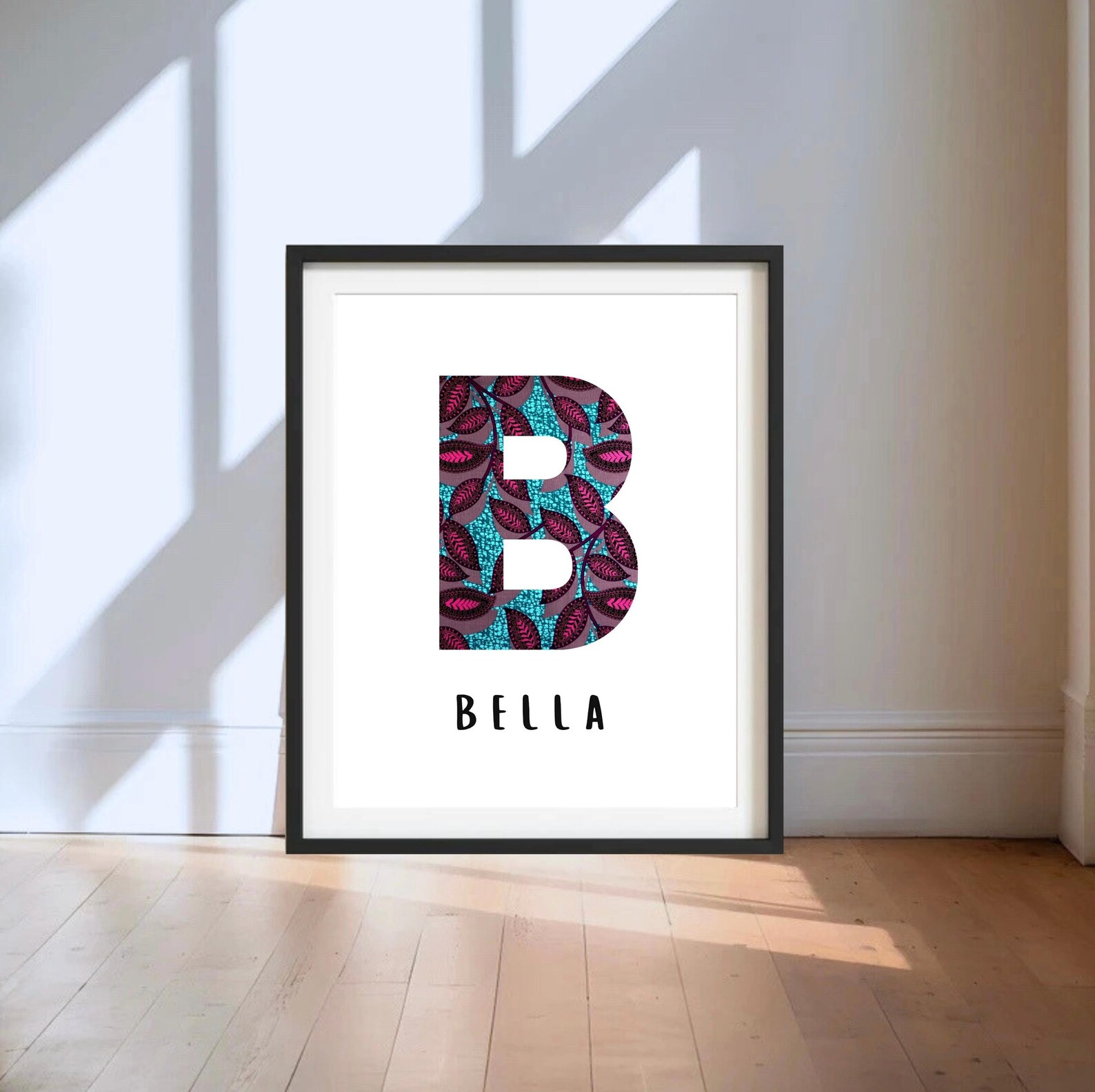 Personalised Alphabet Name Print | Kids Initial Wall Art | Letter Name ...