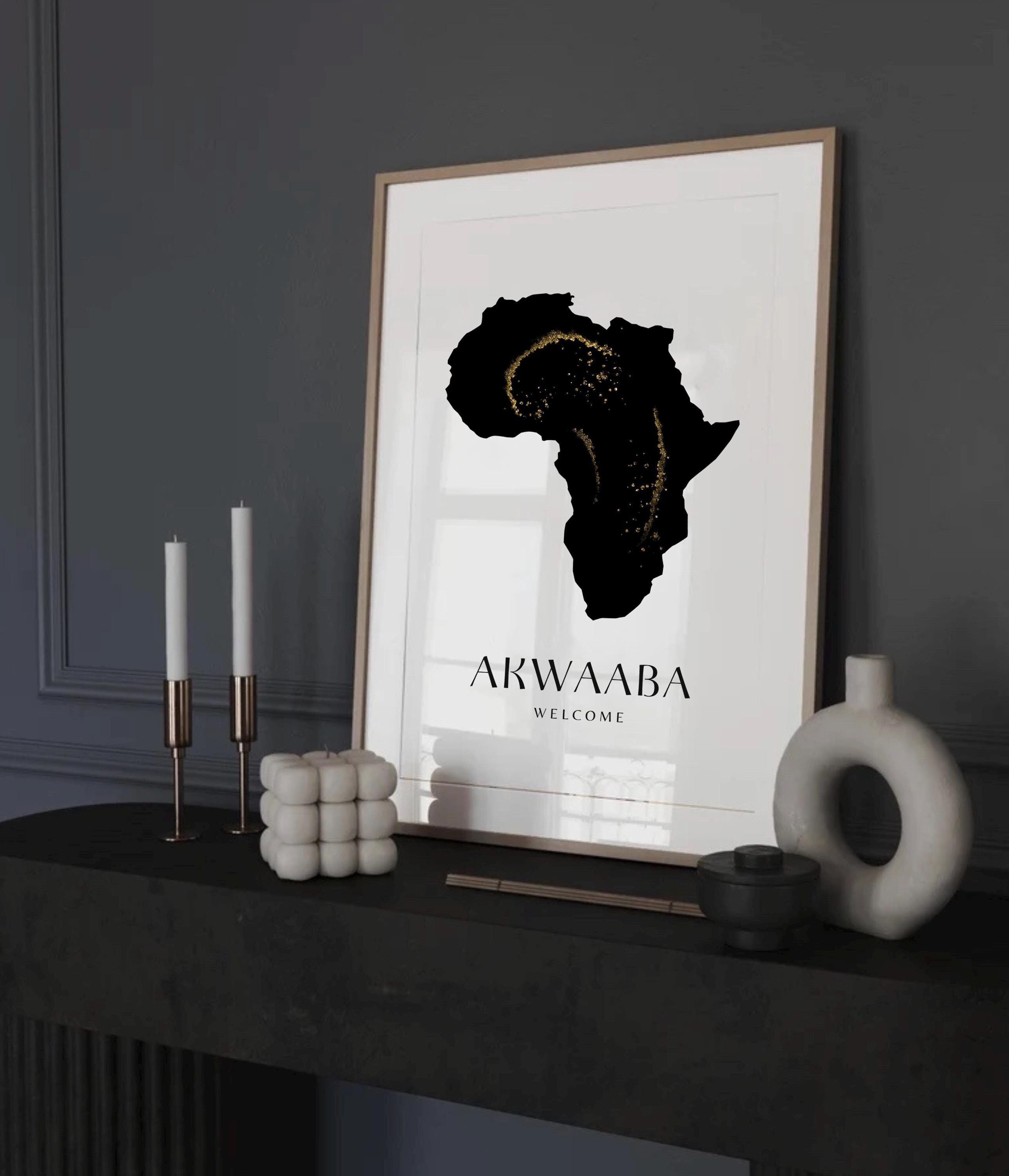 Ghana Akwaaba Wall Art | African Wall Art Print | Ghana Wall Art ...