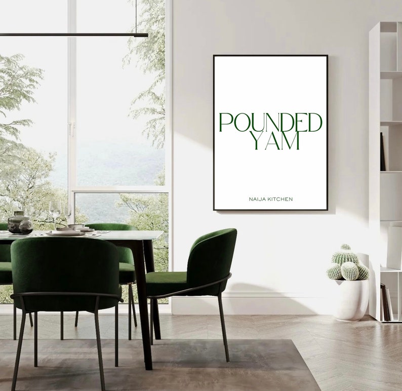 Nigerian Art Kitchen Poster | Nigerian Wall Art | Kitchen Wall Art ...