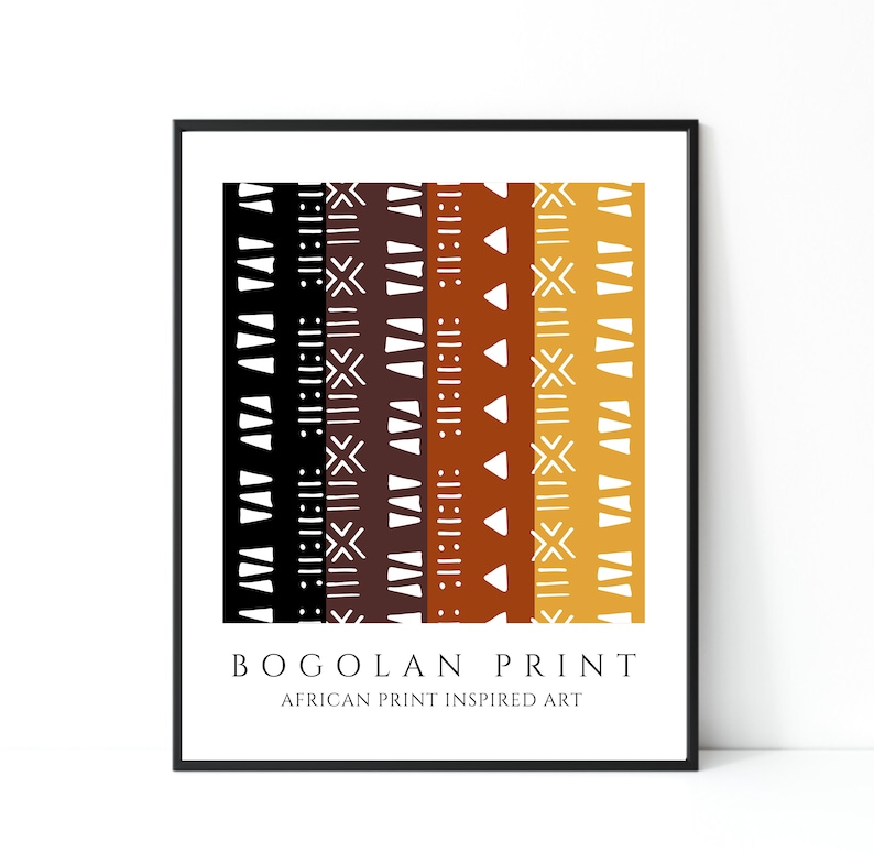 Bogolan Mudcloth Print | African Wall Art | African Print Poster ...
