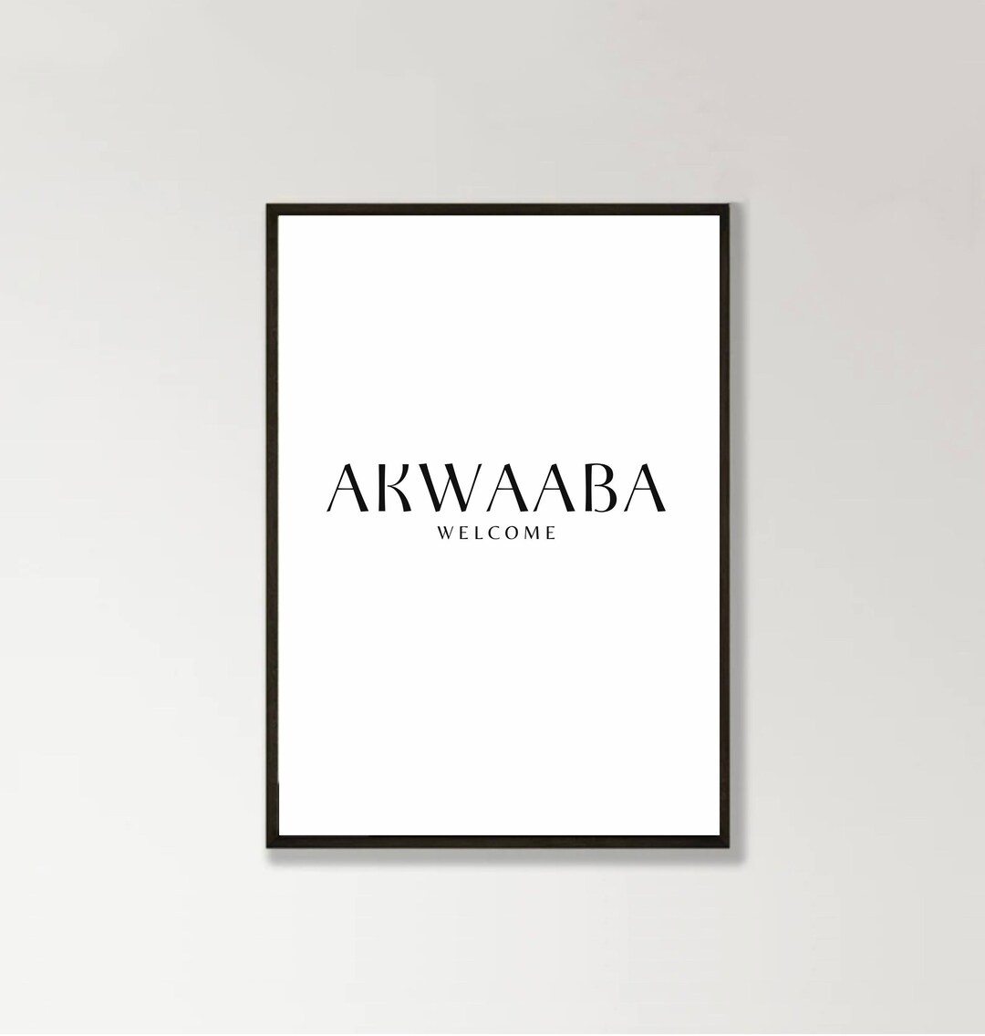 Akwaaba Ghanaian Twi Print African Wall Art Welcome Home Decor ...