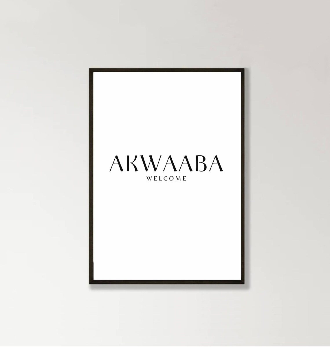 Akwaaba Ghanaian Twi Print African Wall Art Welcome Home Decor ...