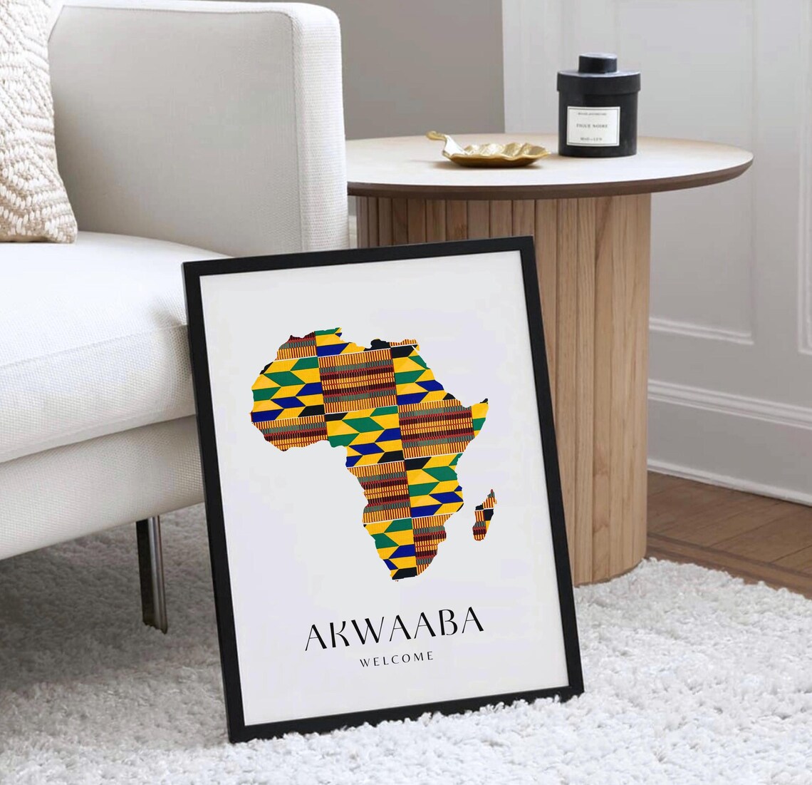 Kente Akwaaba Wall Art Print | African Wall Art Prints | Ghana Wall Art ...