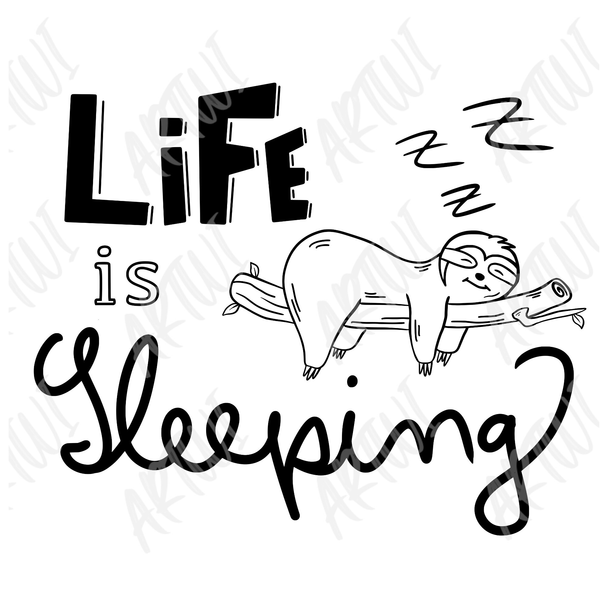 Life is Sleeping Svg Life is Sleeping Cut File Life is Sleeping Life is ...