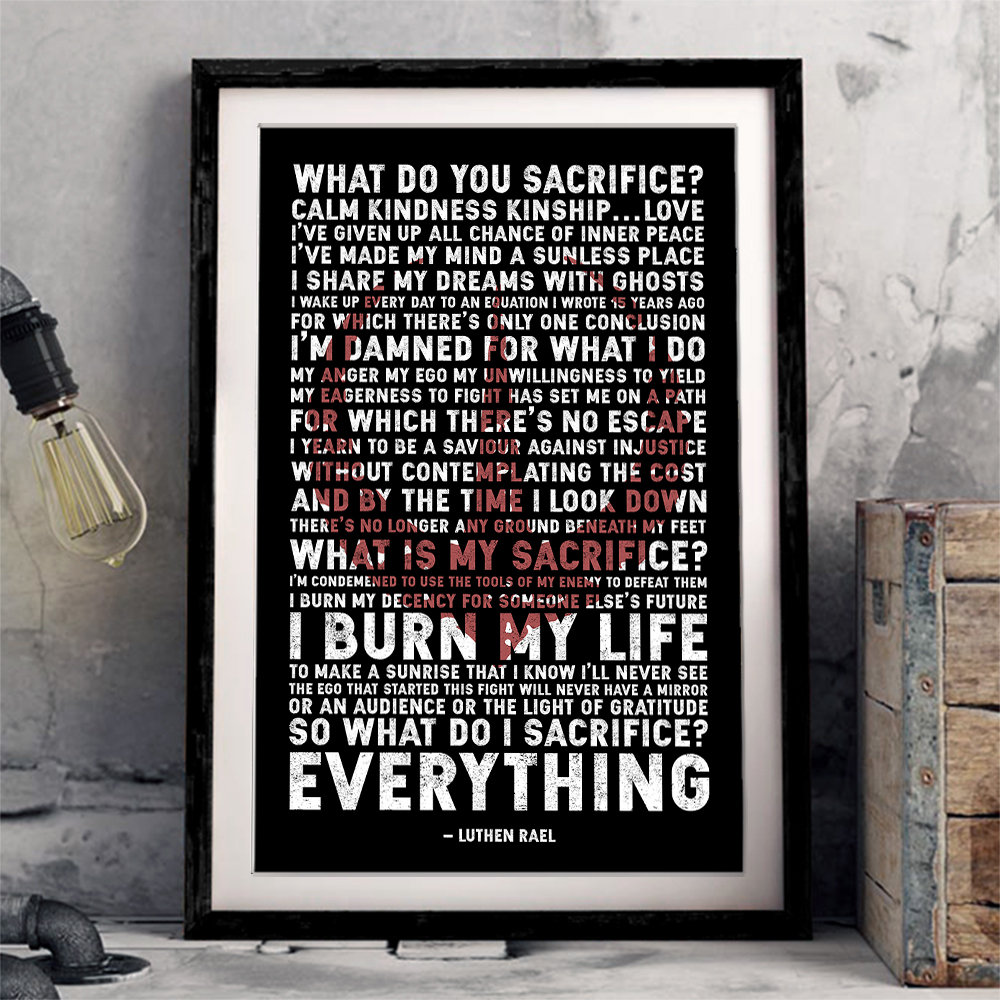 What Do I Sacrifice Luthen's Speech Poster - Etsy