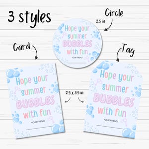 End of School Year Bubble Wand Tags Last Day of School Classmate ...