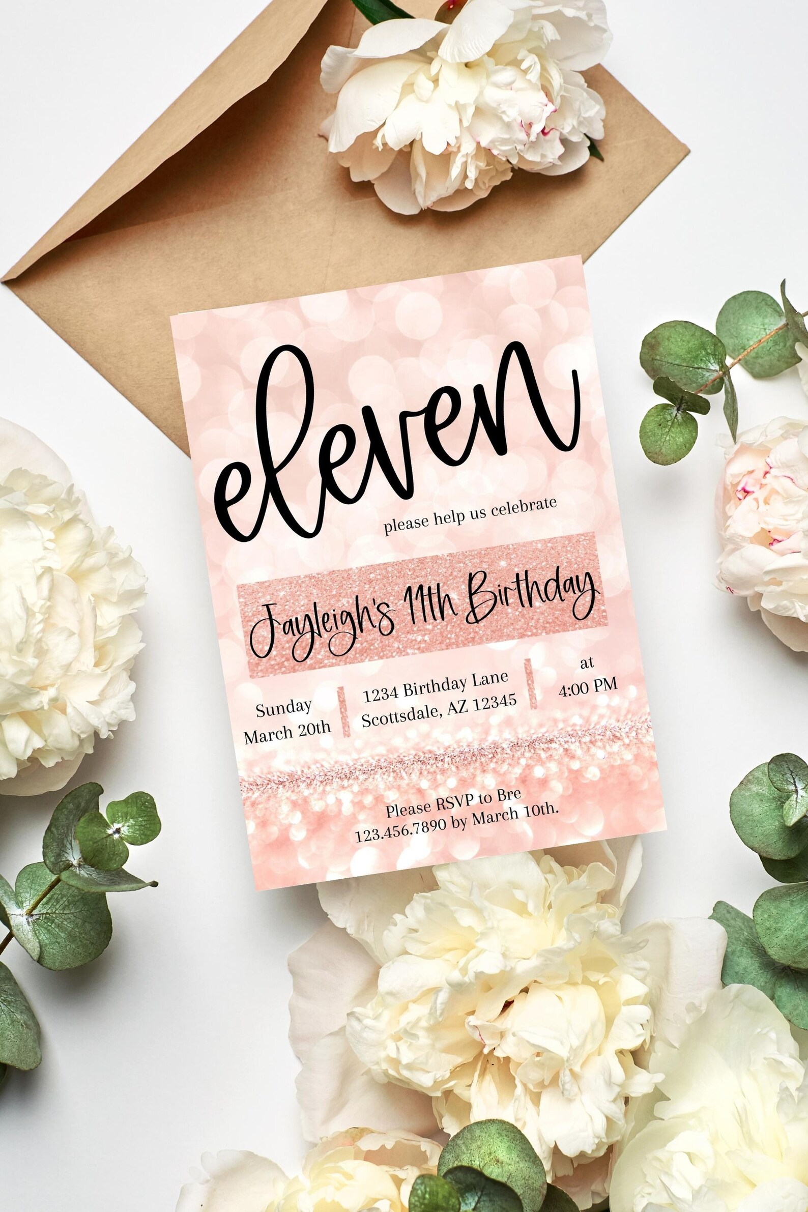 11th Birthday Invitation 11th Birthday 11th Birthday - Etsy