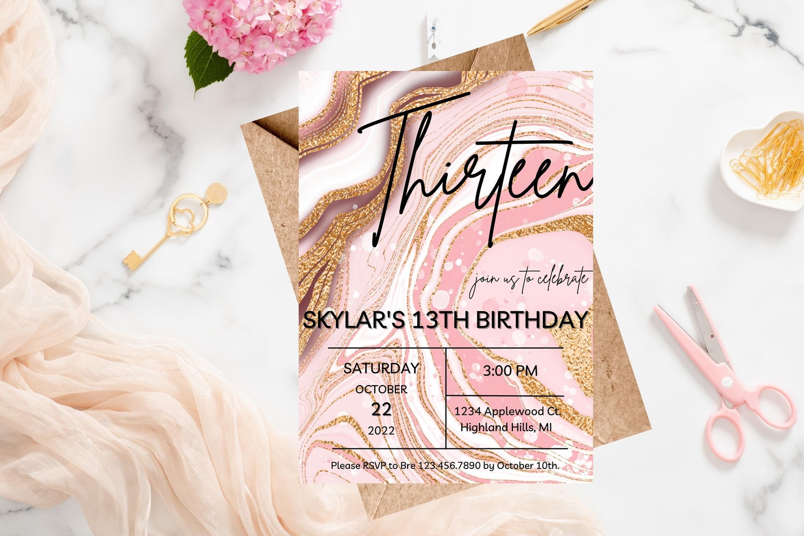 13th Birthday Invitation 13th Birthday 13th Birthday | Etsy