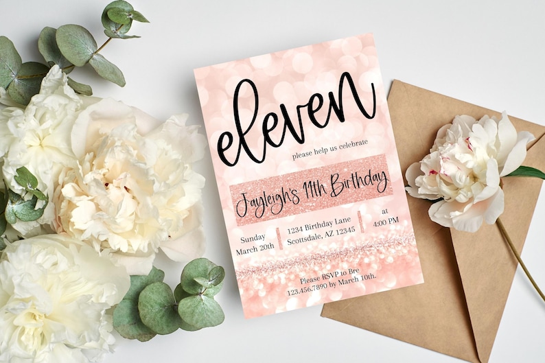 11th Birthday Invitation 11th Birthday 11th Birthday - Etsy