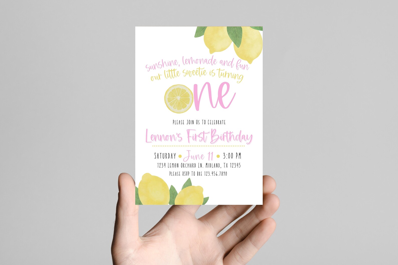 Lemon 1st Birthday Invitation Lemon 1st Birthday Lemon - Etsy