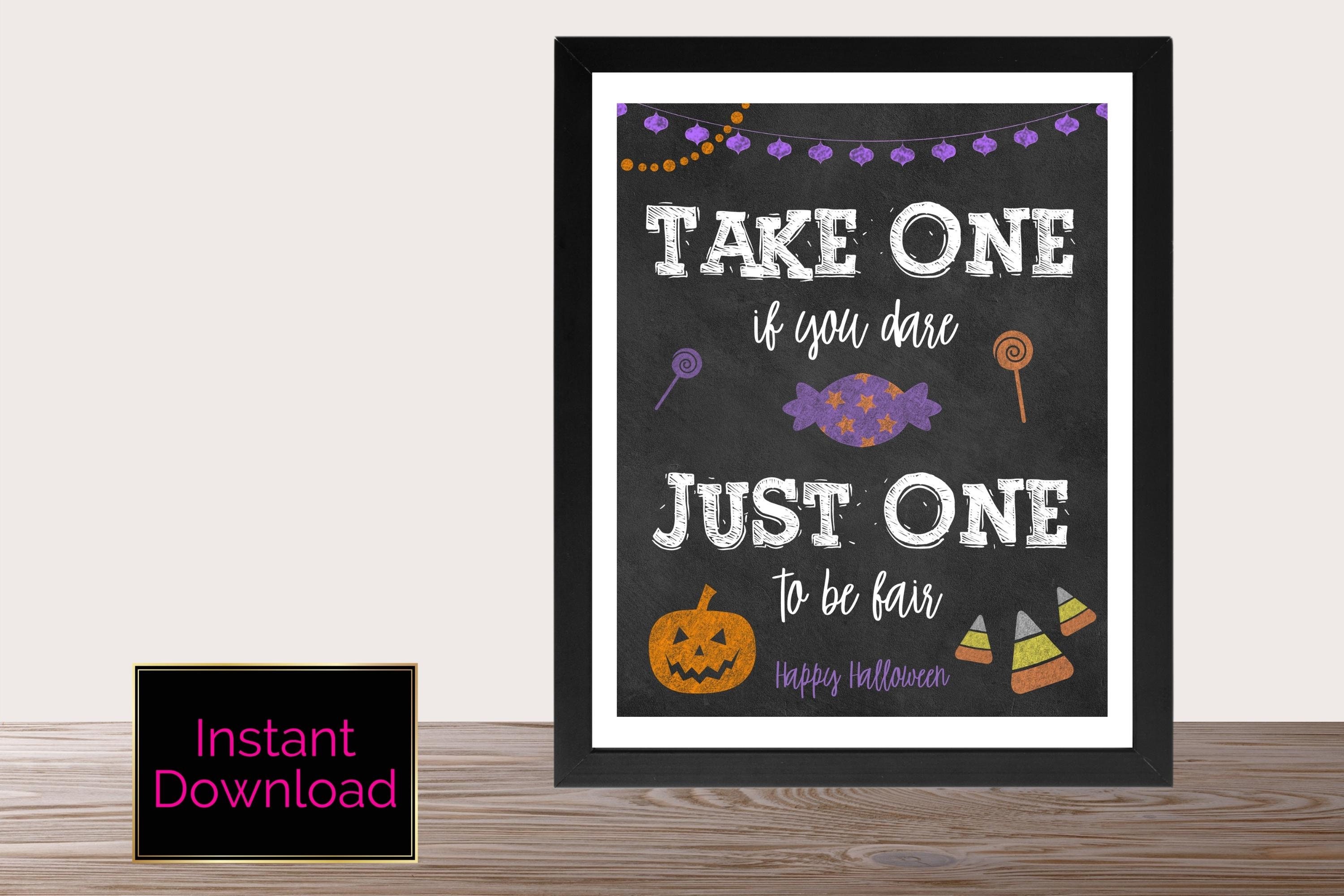 Trick or Treat Sign Digital Download Printable Custom - Etsy