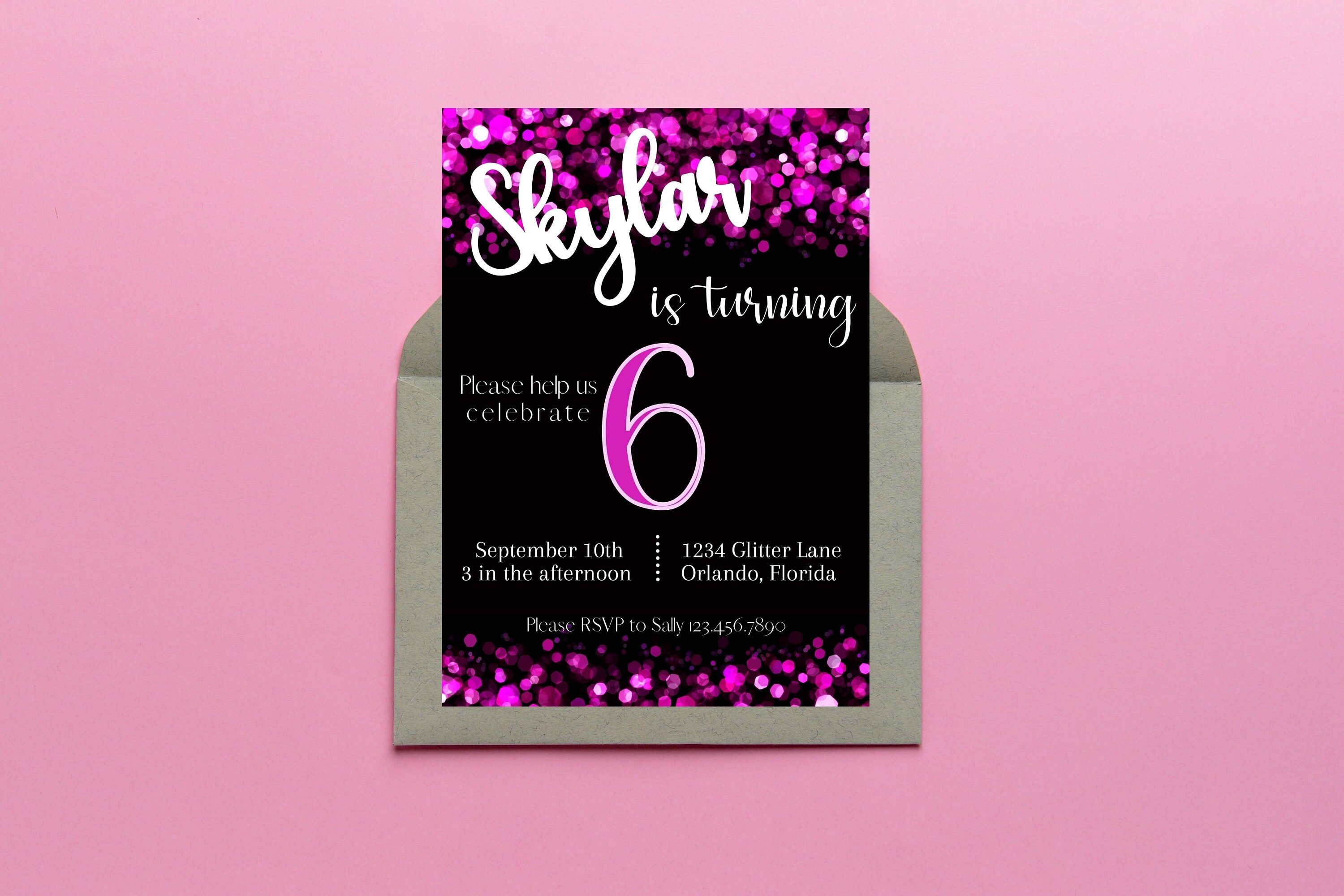 6th Birthday Invitation 6th Birthday 6th Birthday Invite | Etsy