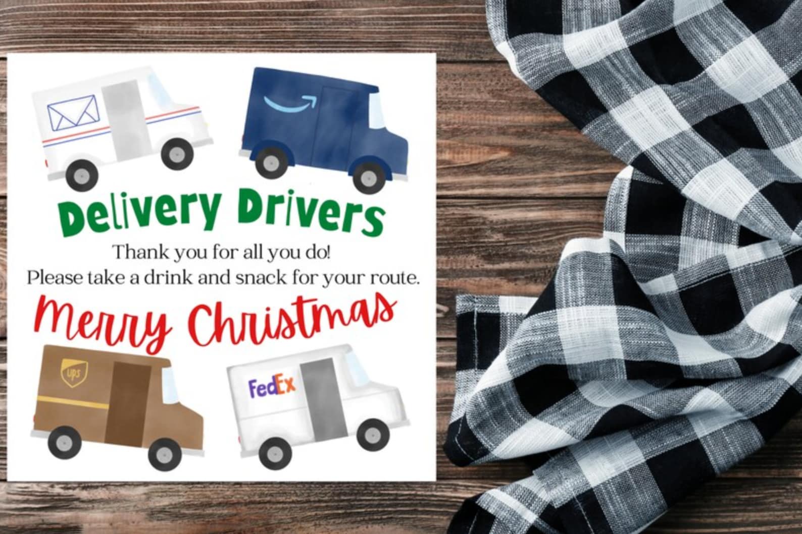 Delivery Driver Thank You Sign Instant Digital Download - Etsy