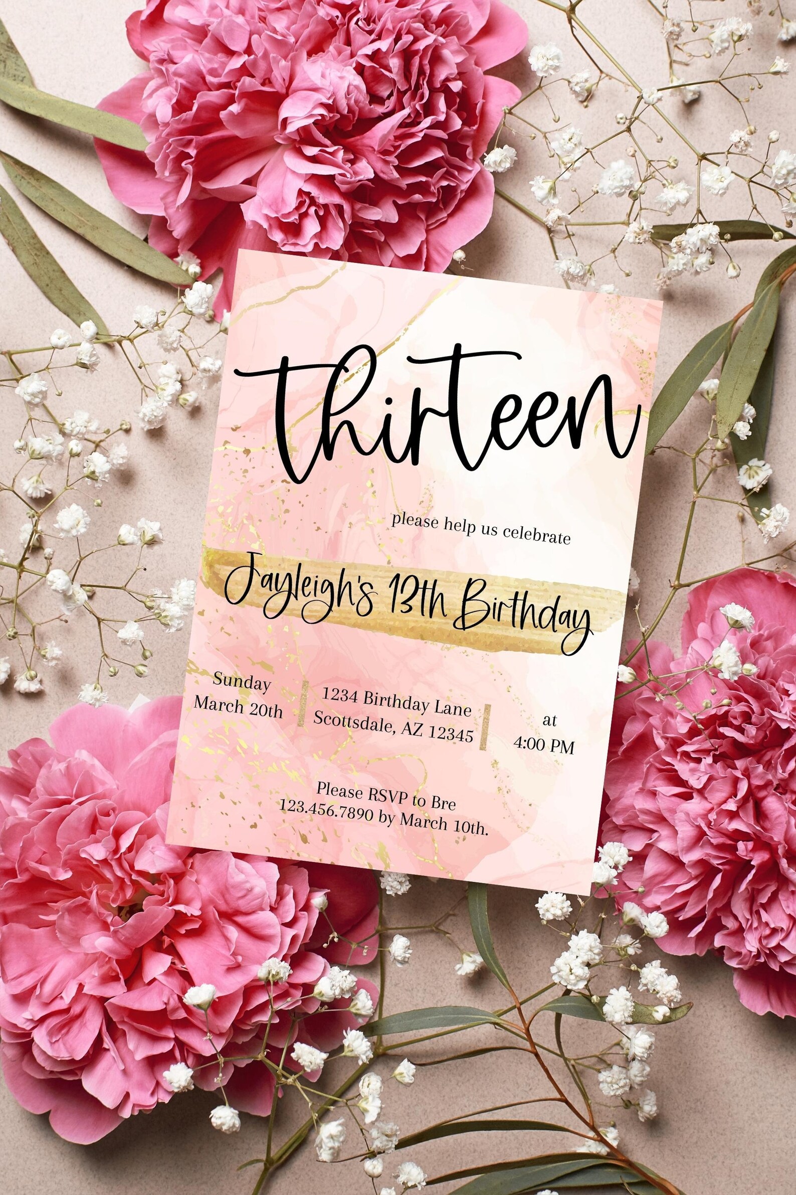 13th Birthday Invitation 13th Birthday 13th Birthday - Etsy