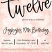 12th Birthday Invitation 12th Birthday 12th Birthday - Etsy