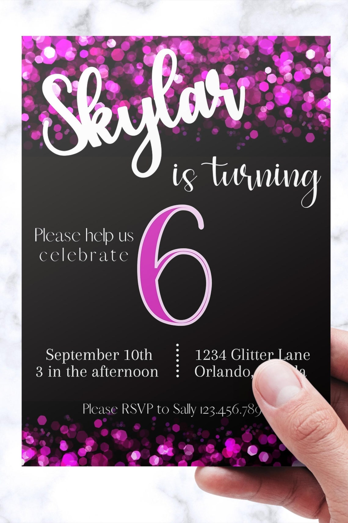 6th Birthday Invitation 6th Birthday 6th Birthday Invite - Etsy