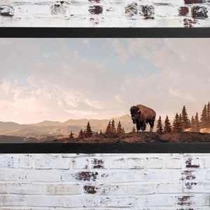 Bison Wall Art Bison Print Farmhouse Decor Bison Art Bison Poster Bison ...