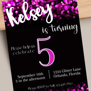5th Birthday Invitation | 5th Birthday | 5th Birthday Invite | 5th ...