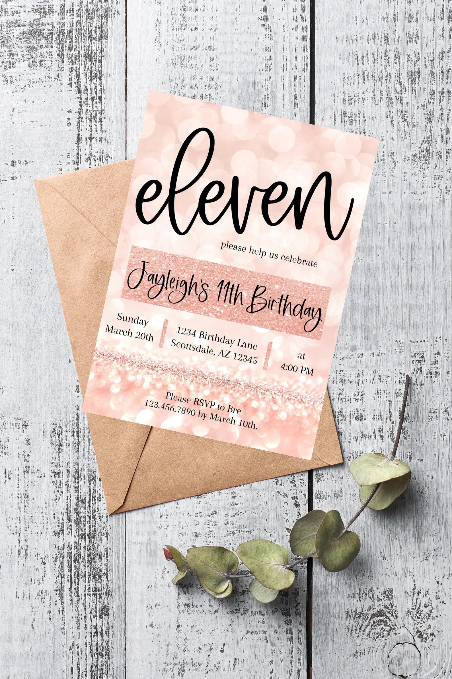 11th Birthday Invitation 11th Birthday 11th Birthday - Etsy