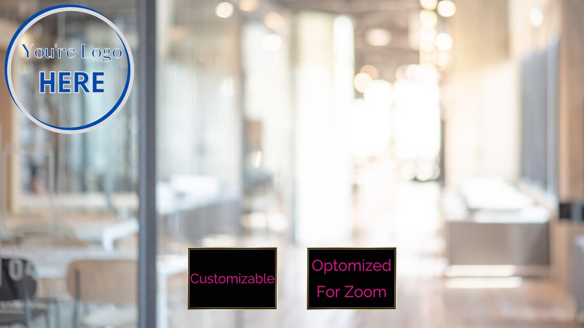 Zoom Background Logo Zoom Background Office Zoom - Etsy