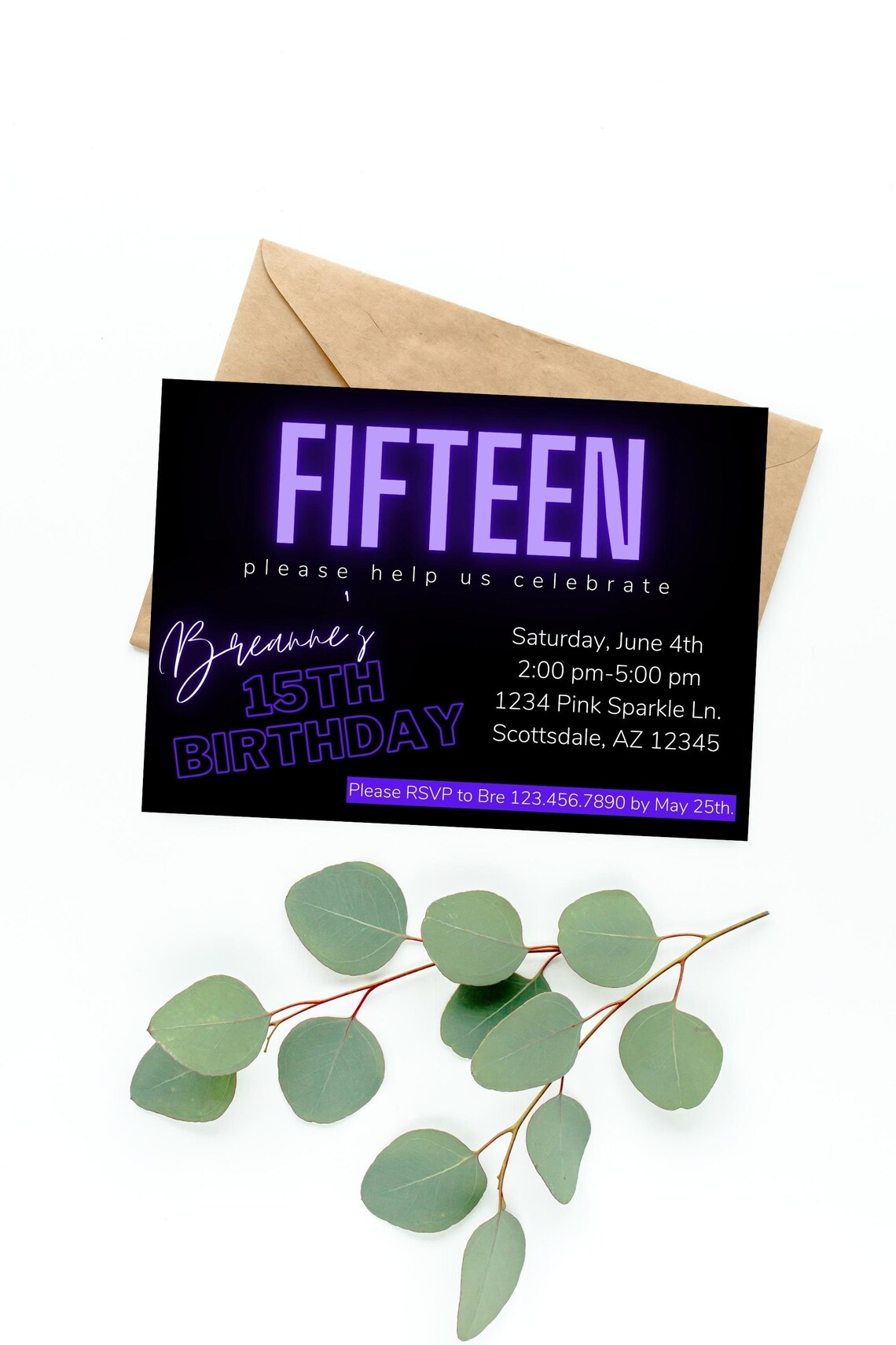 15th Birthday Invitation 15th Birthday 15th Birthday | Etsy